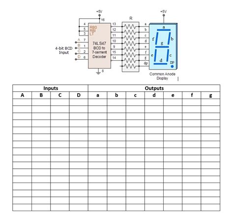 Solved The 7 Segment Display Is A Set Of 7 Leds Arranged In Such A Shape That Different