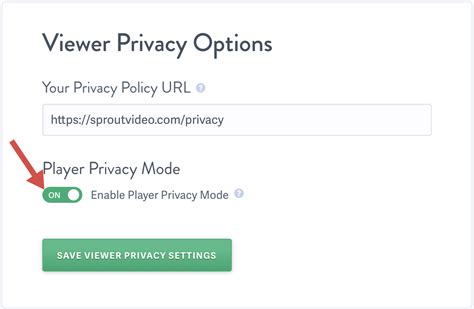 Enable The Player Privacy Mode Sproutvideo Support Knowledge Base