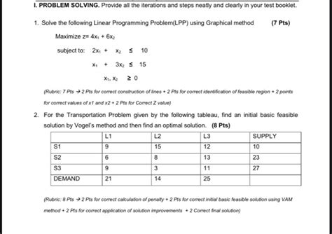 Solved I Problem Solving Provide All The Iterations And