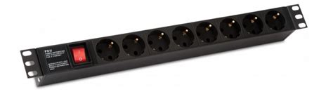 Блок розеток Hyperline SHE19-8SH-S-IEC | internet-lab.ru