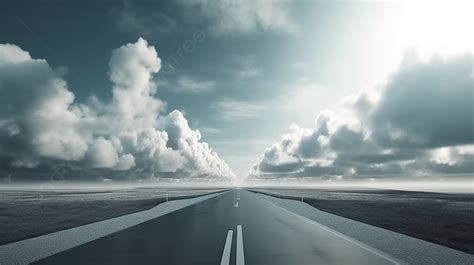 고속도로 디자인 광고 직선 도로와 구름의 3d 일러스트 도로 3d 방법 도로 배경 일러스트 및 사진 무료 다운로드 Pngtree