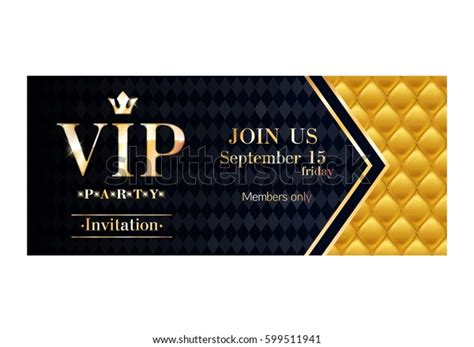 Vip 파티 프리미엄 초대장 포스터 플라이어흑백 스톡 벡터로열티 프리 599511941