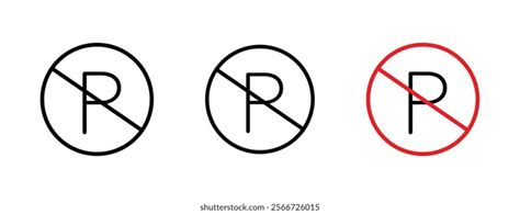 No Parking Signs Vector Collection Pack Stock Vector Royalty Free