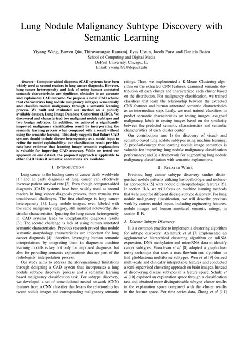 Pdf Lung Nodule Malignancy Subtype Discovery With Semantic Learning