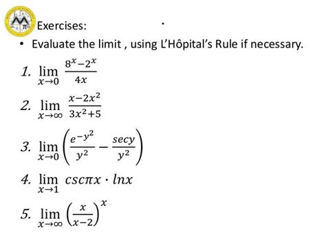 Lesson 5 Indeterminate Forms