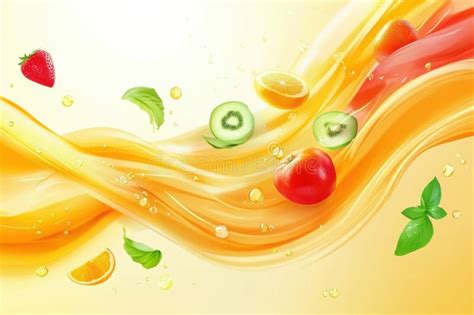 Dynamic Flow Of Fresh Groceries With Vibrant Colors And Smooth Liquid Gradients For A Vibrant