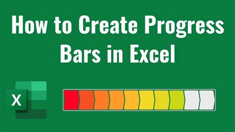 How To Create Progress Bars In Excel Step By Step Youtube