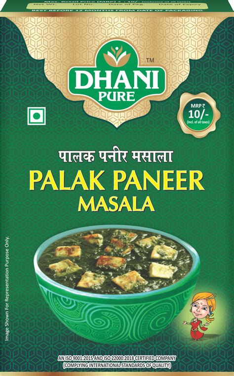 Palak Paneer Masala Dhani Pure Spices