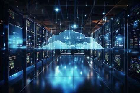 Cloud Technology Computing Concept Data Center Concept Modern Cloud
