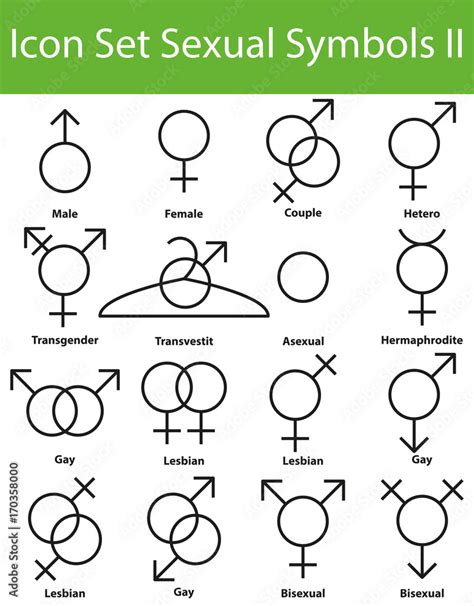 Icon Set Sexual Symbols II Stock Vector Adobe Stock
