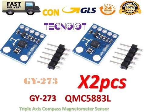 tecnoiot 2pcs gy 273 qmc5883l triple axis compass magnetometer sensor