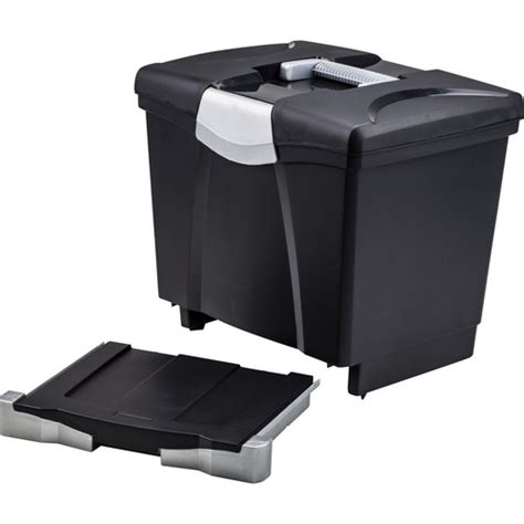 Storex Portable File Box With Drawer External Dimensions Width X Depth X