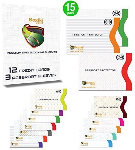 Rfid Blocking Passport Sleeves Set With Color Coding Identity Theft Prevention Rfid Blocking