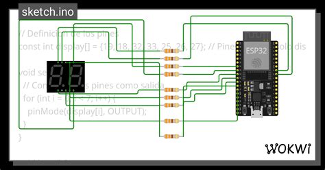 7 Segmentos Multiplexar Wokwi Esp32 Stm32 Arduino Simulator