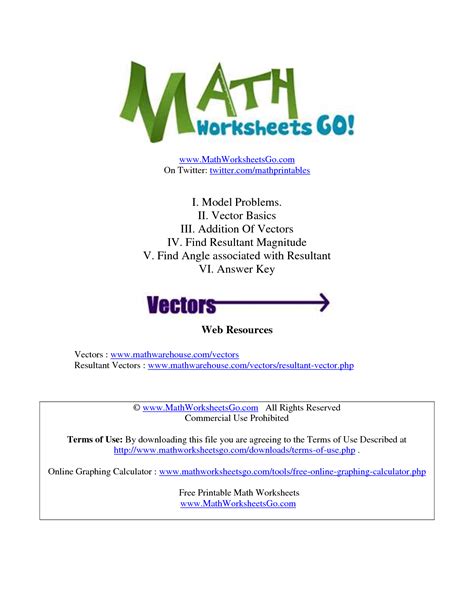 SOLUTION Vector Worksheet Studypool