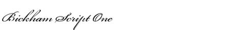 Bickham Script One Font FontZone Net