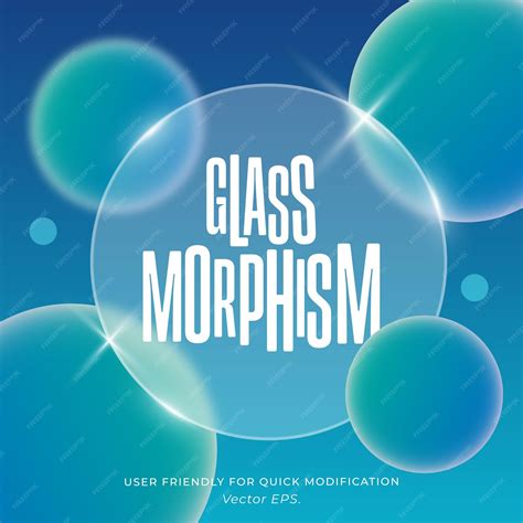 Premium Vector Glassmorphism Glass Round Circle Frame Frosted Glass Deep Blue Ocean Gradient