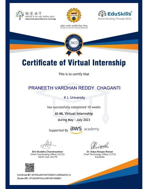 praneeth vardhan reddy ch on linkedin kluniversity kluniversity aicteinternship aicte