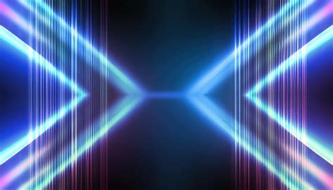Premium Photo Digital Futuristic Abstract Geometric Fantasy Glow Neon Line Background