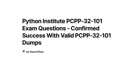 Python Institute Pcpp 32 101 Exam Questions Confirmed Success With