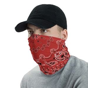Red Bandana Wind Buffer Face Mask Gaiter Bandanna Etsy