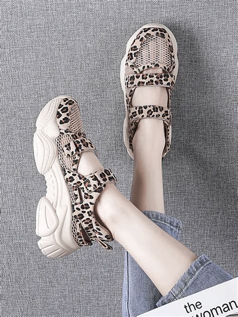 Xx 501 트렌디한 호피 샌들 운동화