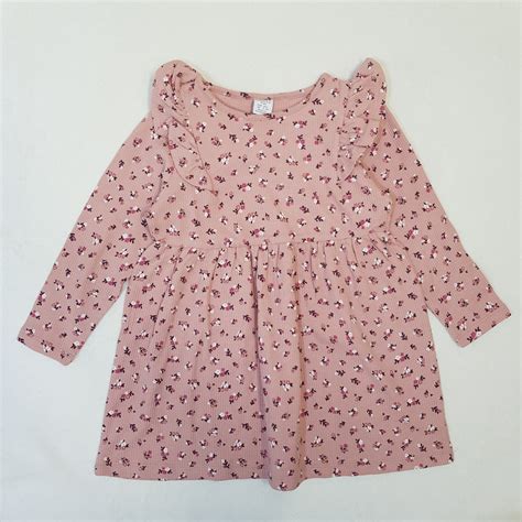 قیمت و خرید پیراهن دخترانه لیندکس مدل بیسکوییتی آستین چیندار گلدار