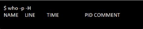 Who Command In Unix How Does Who Command Work In Unix