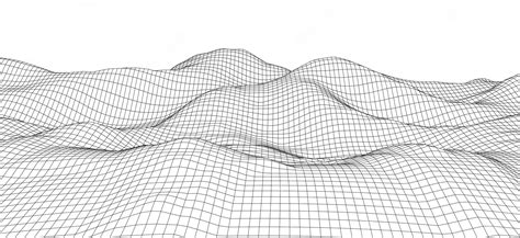 Premium Vector Vector Mountain Wireframe Landscape Technology