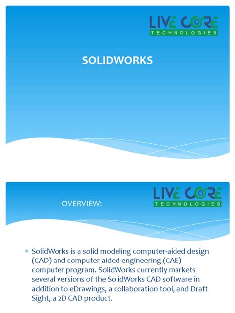 Solidworks Training Cours 9179377 Powerpoint Pdf