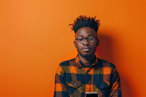 Insights From A Tech Geek Isolated On Solid Background Premium AI Generated Image