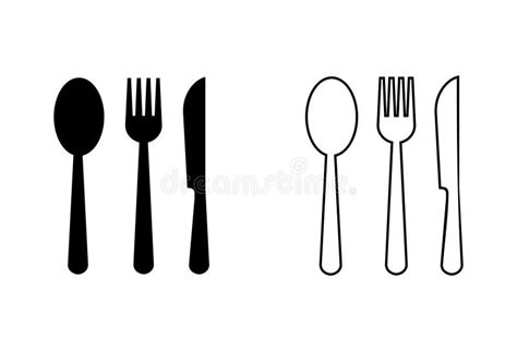 Spoon And Fork Icon Spoon Fork And Knife Icon Vector Restaurant