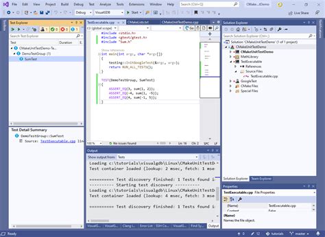 Adding Unit Tests To Advanced Cmake Projects Visualgdb Tutorials