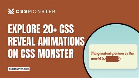 Explore 20 Css Reveal Animations By Css Monster Medium