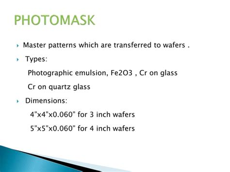 Lithography Techniques Types Pptx