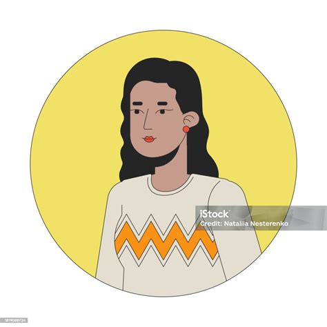 잘 생긴 아프리카 계 미국인 소녀 포즈 2d 선 벡터 아바타 그림 2차 도형에 대한 스톡 벡터 아트 및 기타 이미지 2차 도형 그래픽 사용자 인터페이스 다중 색상