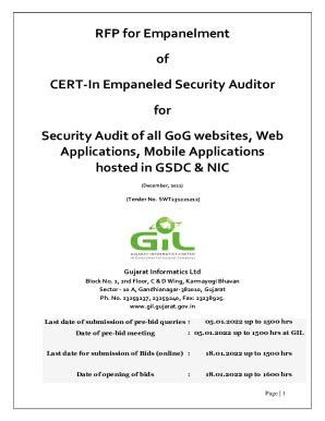 Fillable Online Gil Gujarat Gov IT Security Audit Full Scope Of Audit NFSA Fax Email Print