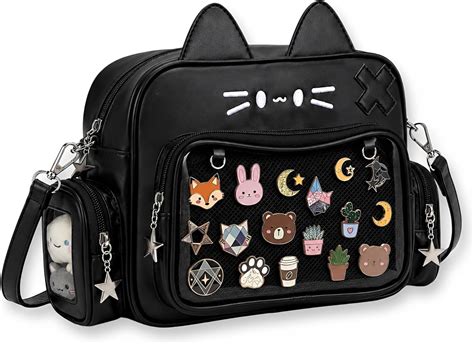 Sustralo Cat Ita Bag Pin Display Backpack For College Y2k