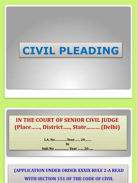 Draft Application Under Order 39 Rule 2a Cpc Pdf Lawsuit Public Law