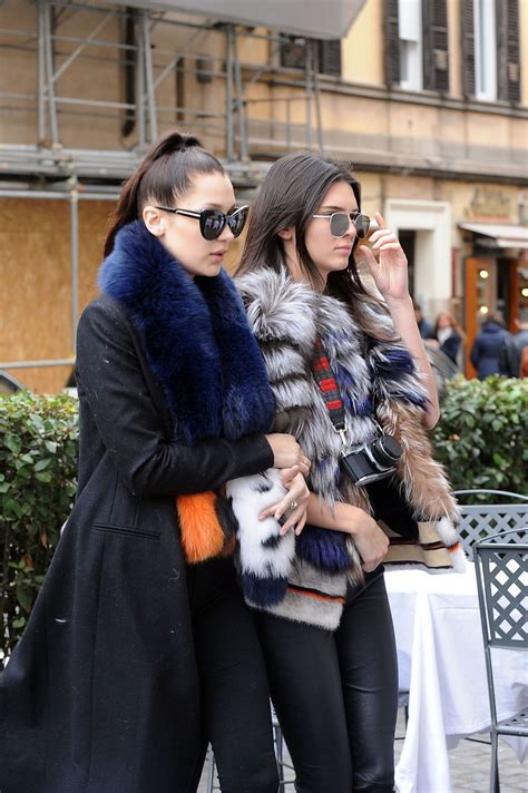 Kendall Jenner And Bella Hadid Out And About In Rome Hawtcelebs
