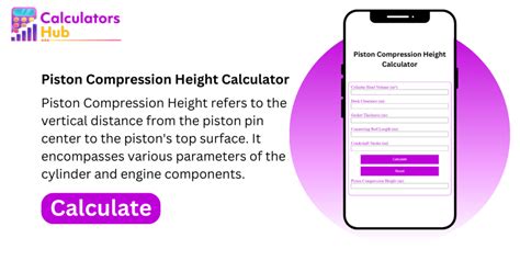 Piston Compression Height Calculator Online