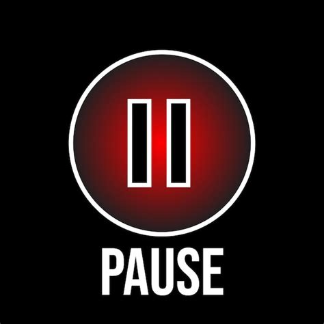 Premium Vector Music Button Pause For Stop Music Playing