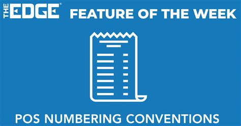 Pos Numbering Conventions The Edge