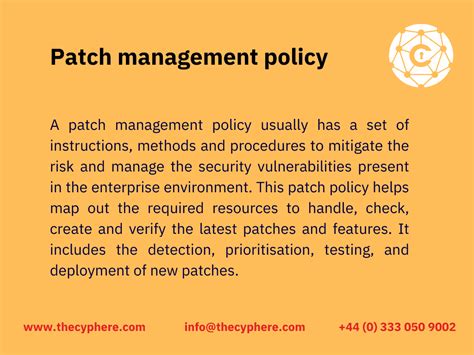 Patch Management Process Benefits Policy And Best Practices