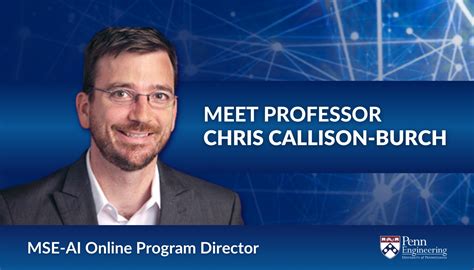 Meet Chris Callison Burch Mse Ai Online Program Director Penn