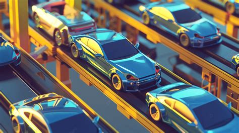 Assembly Line Car Generate Ai Background Assembly Line Car