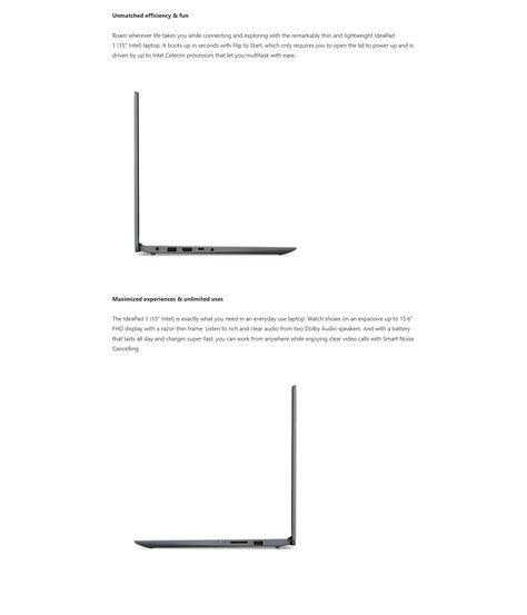 Lenovo IdeaPad IGL Laptop HD Anti Glare Display Intel Celeron N Processor GB