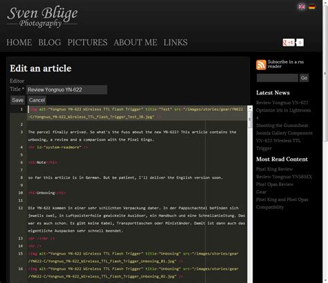 Ace As Content Editor For Joomla