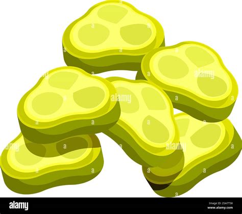 Sliced Pickled Cucumbers Creating A Visually Appealing Arrangement Pile Of Pickled Cucumber