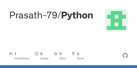 Github Prasath 79python